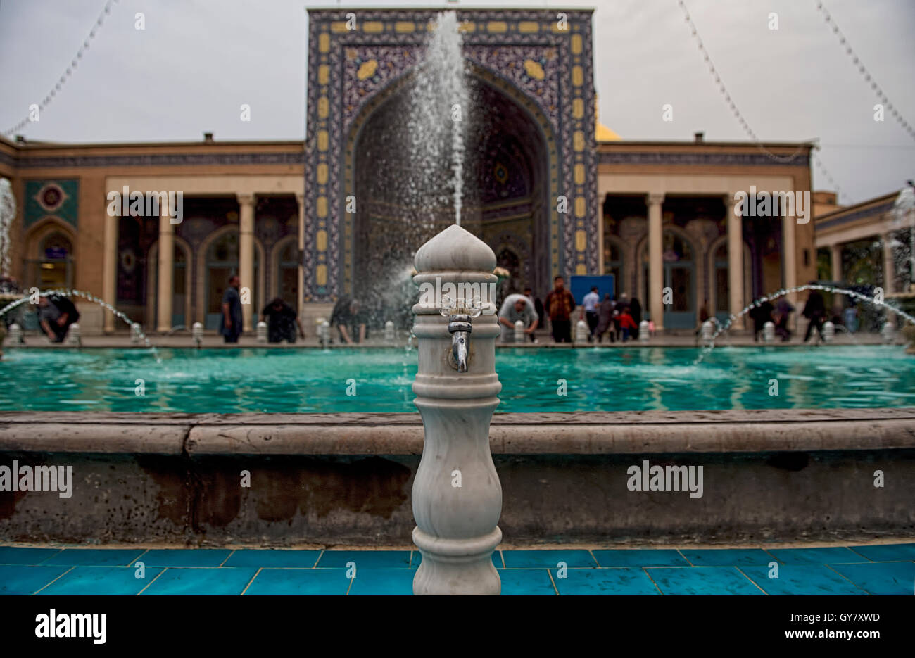 Ablution tap at Qum mosque Stock Photo - Alamy