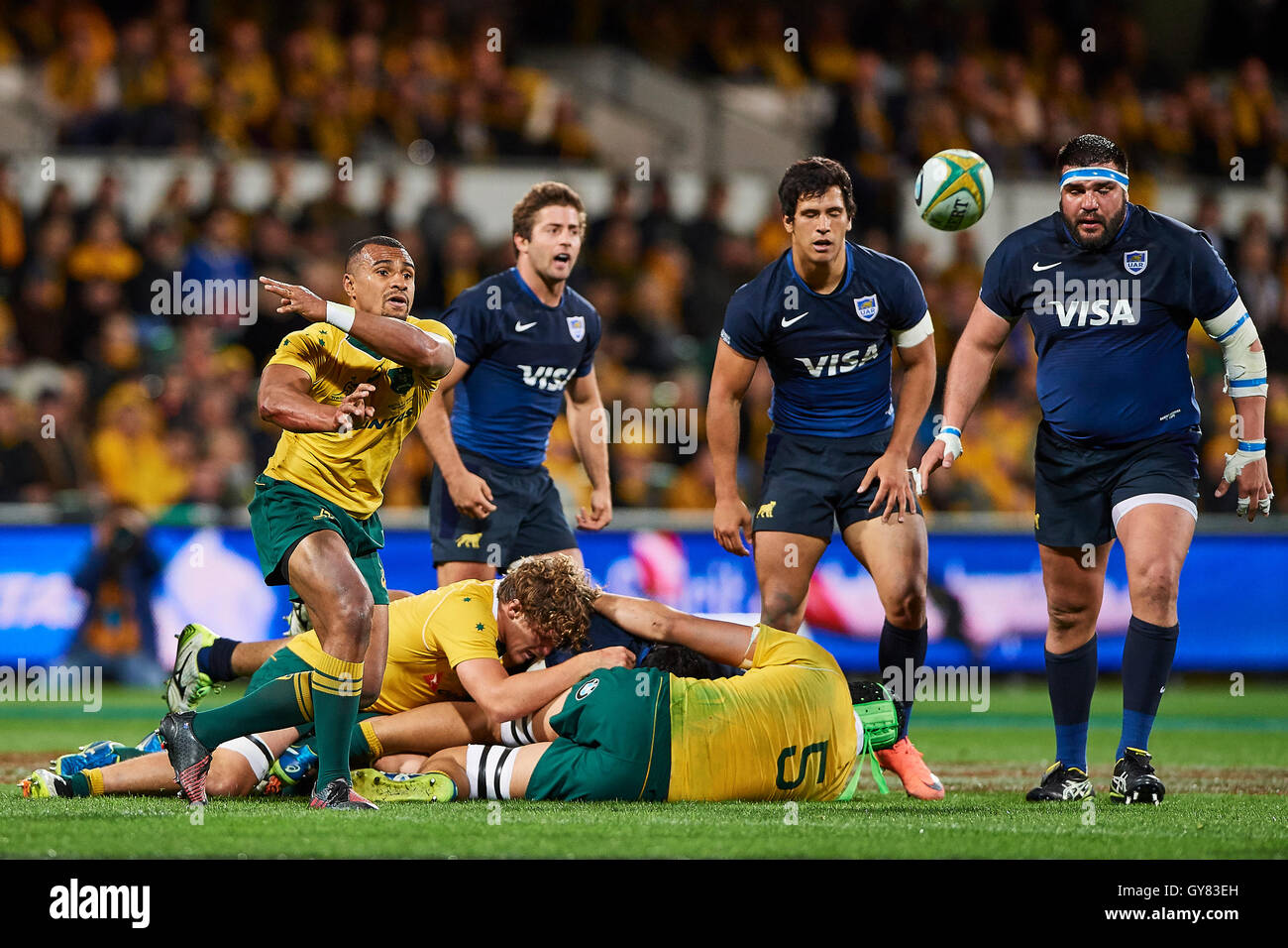 Perth, Australia. 17th Sep, 2016. Will Genia of the Qantas Wallabies ...
