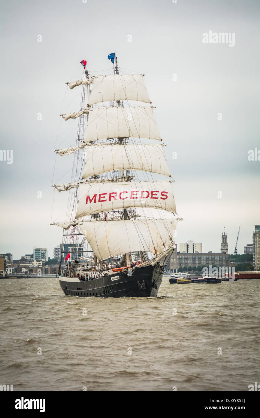 Tall Ships on the river Thames in London, England, UK Stock Photo - Alamy