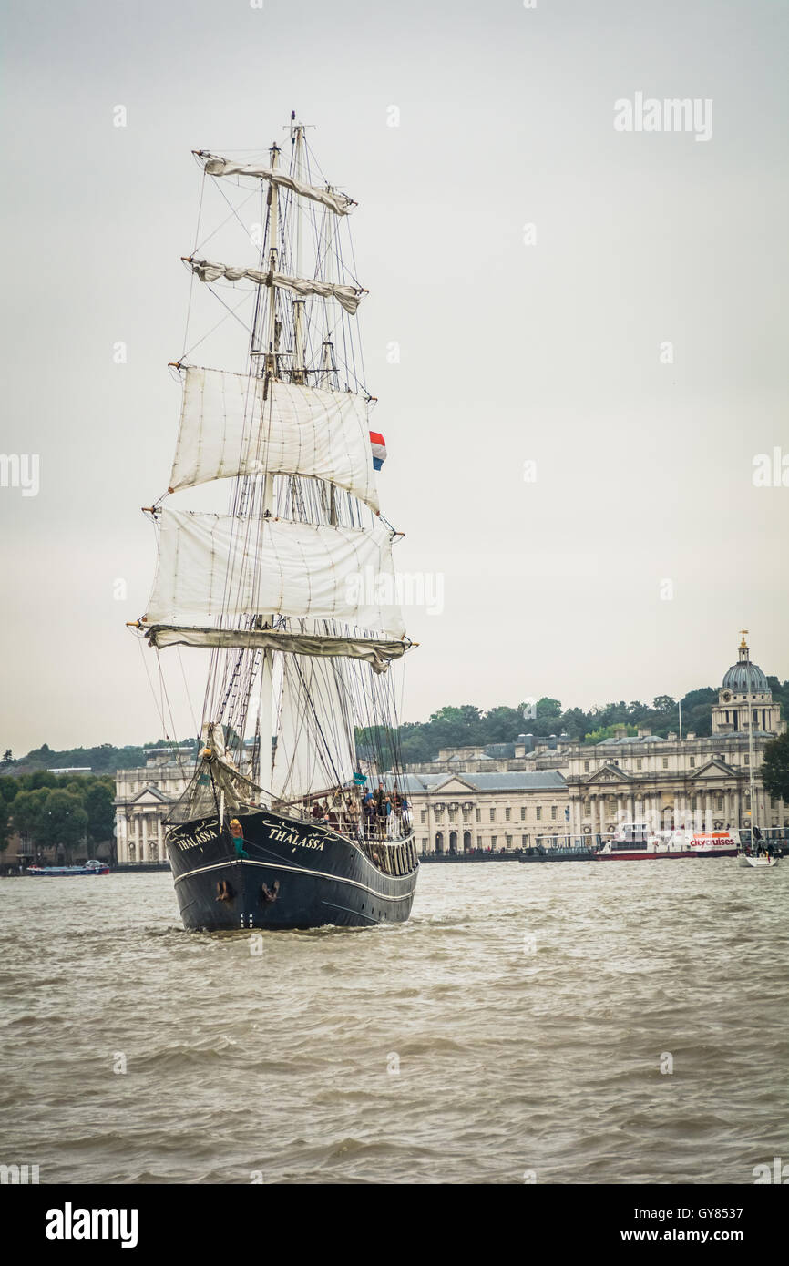 Tall Ships on the river Thames in London, England, UK Stock Photo - Alamy