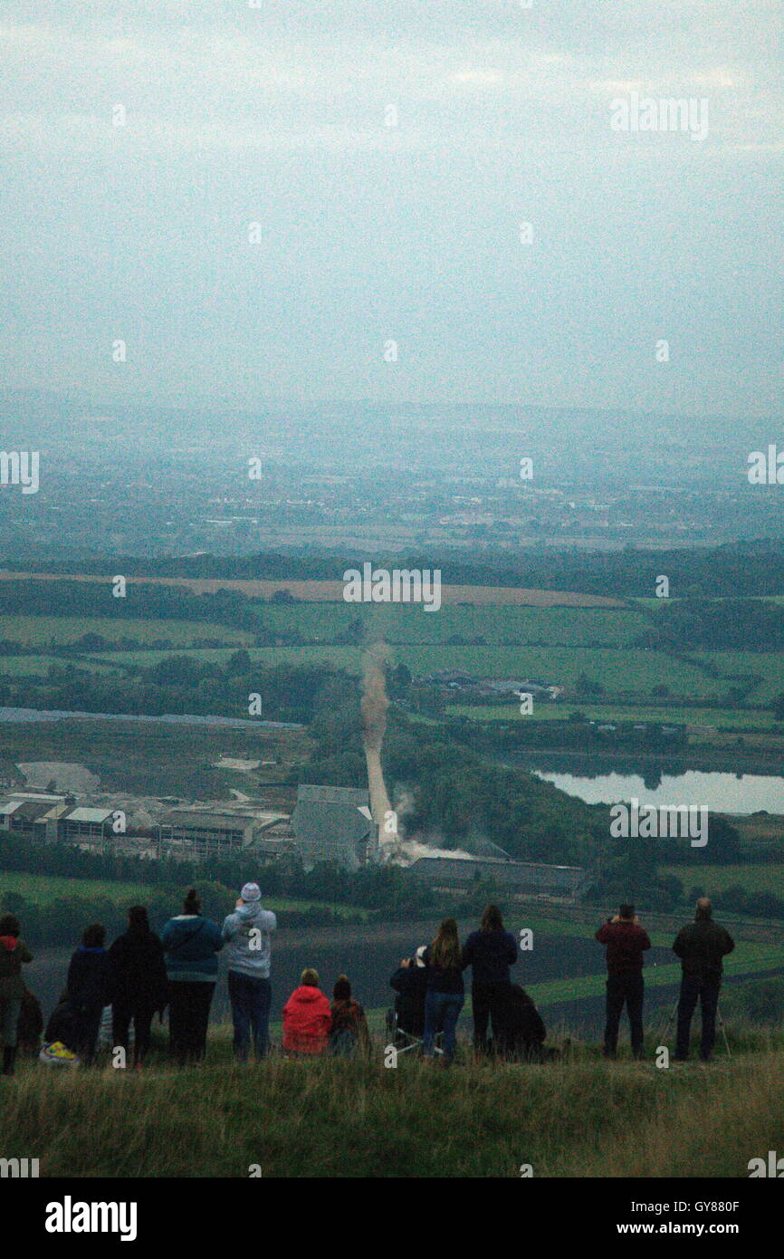 Westbury, Wiltshire, UK. 18th Sept, 2016. Demolition of cement works ...