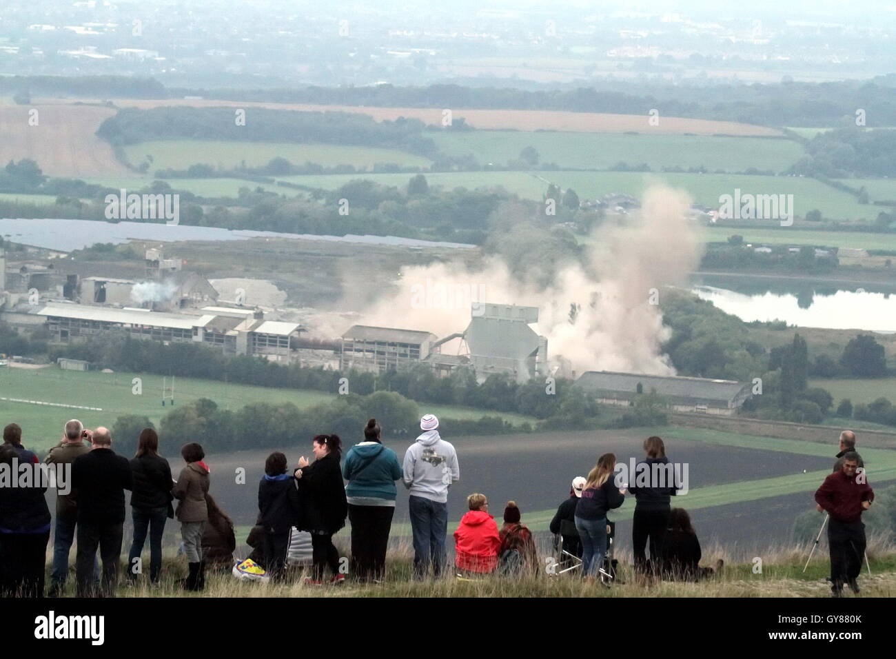 Westbury, Wiltshire, UK. 18th Sept, 2016. Demolition of cement works ...