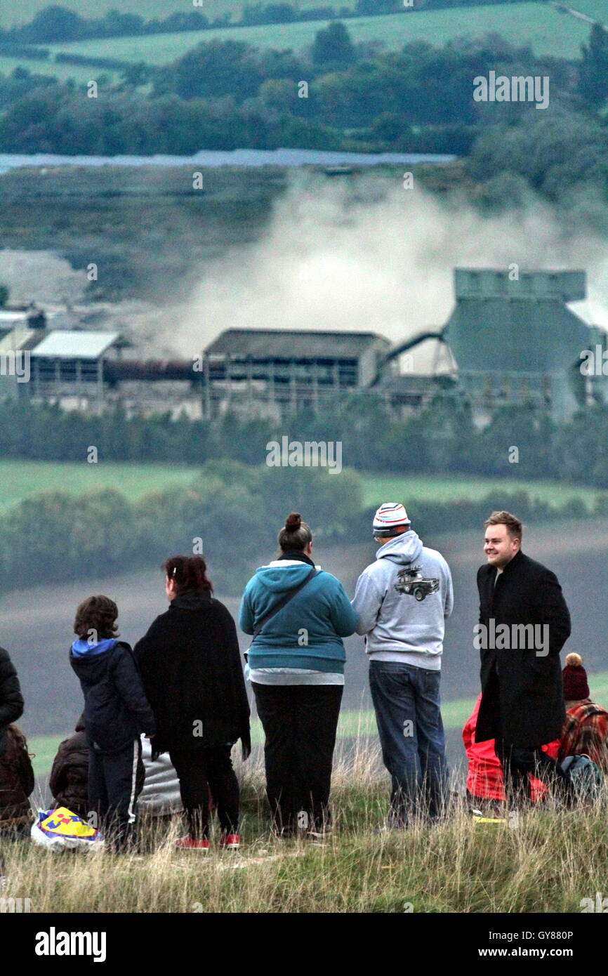 Westbury, Wiltshire, UK. 18th Sept, 2016. Demolition of cement works ...