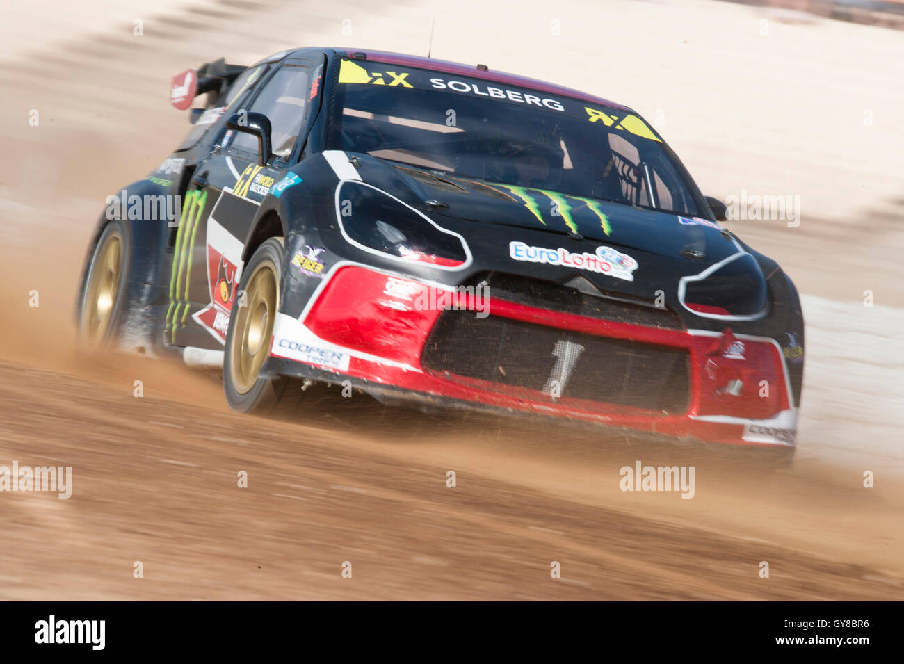 Barcelona, Spain. 18th Sept, 2016. The Citröen DS3 World RX car driven ...