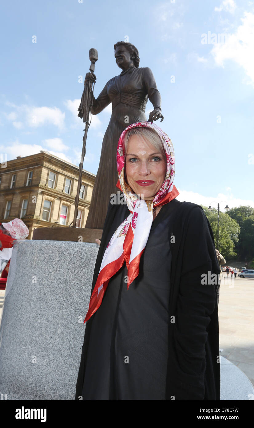 Rochdale, UK. 18th Sept, 2016. Actress Sue Devaney stood in front of ...