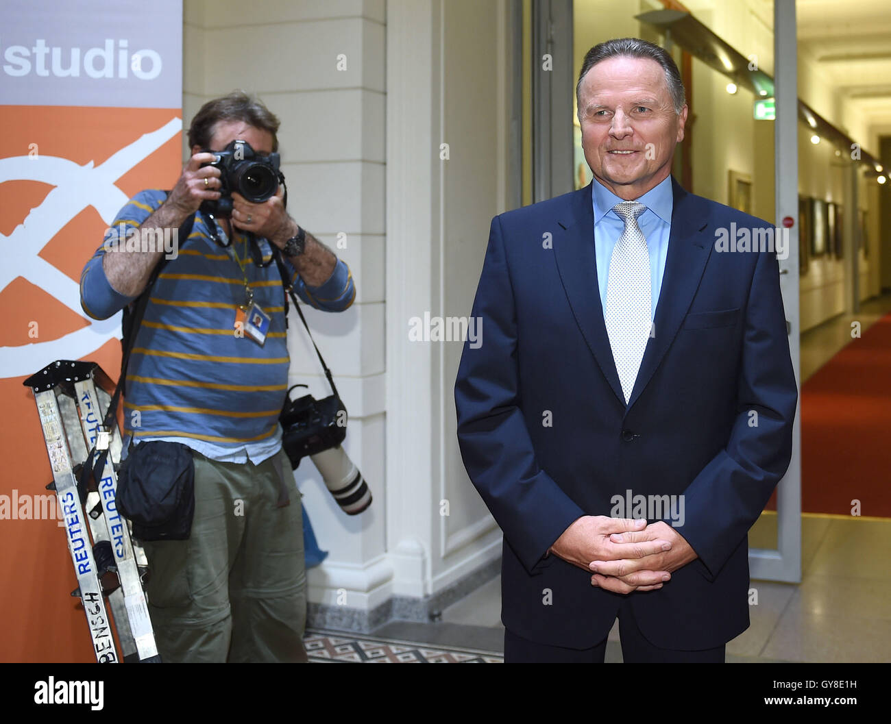 Berlin, Germany. 18th Sep, 2016. AfD head candidate Georg Pazderski ...