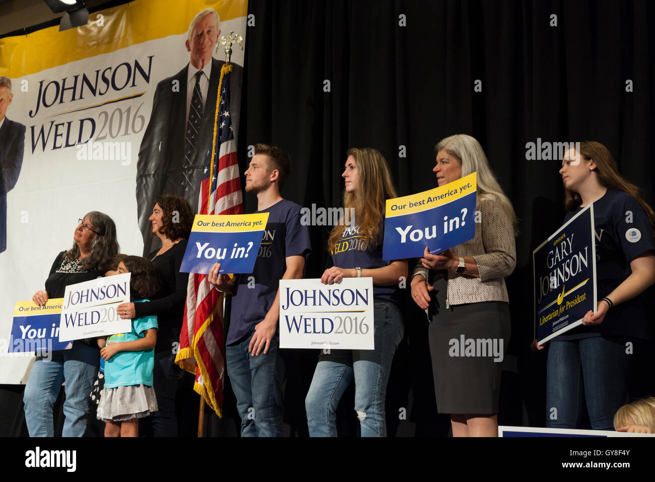 Seattle, Washington: Supporters at the Johnson & Weld Seattle 2016 ...