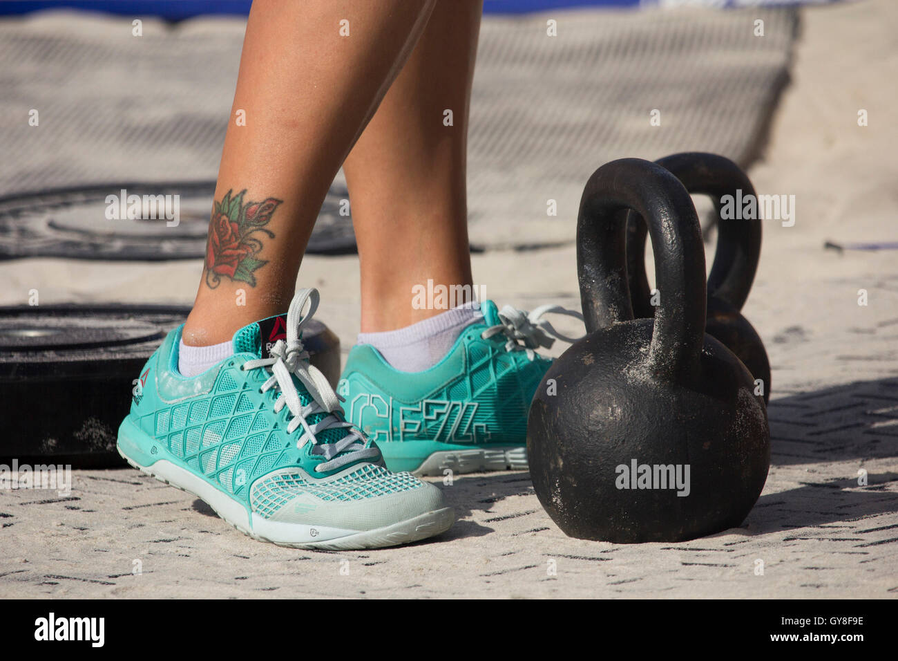 New York, New York, USA. 17th Sep, 2016. Kettlebells at Crossfit ...