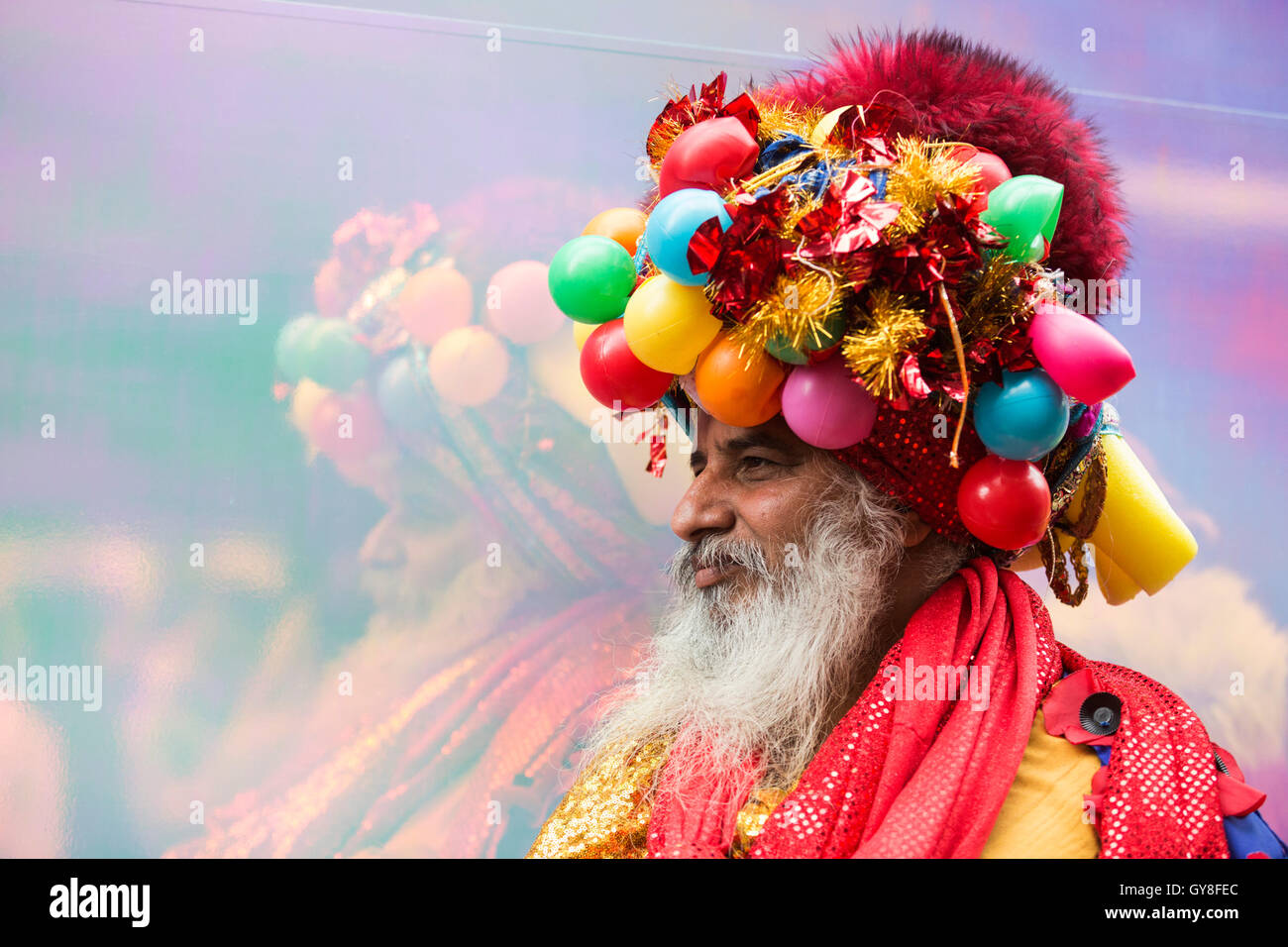 London, UK. 18 September 2016. Kala, an artist who creates living art ...