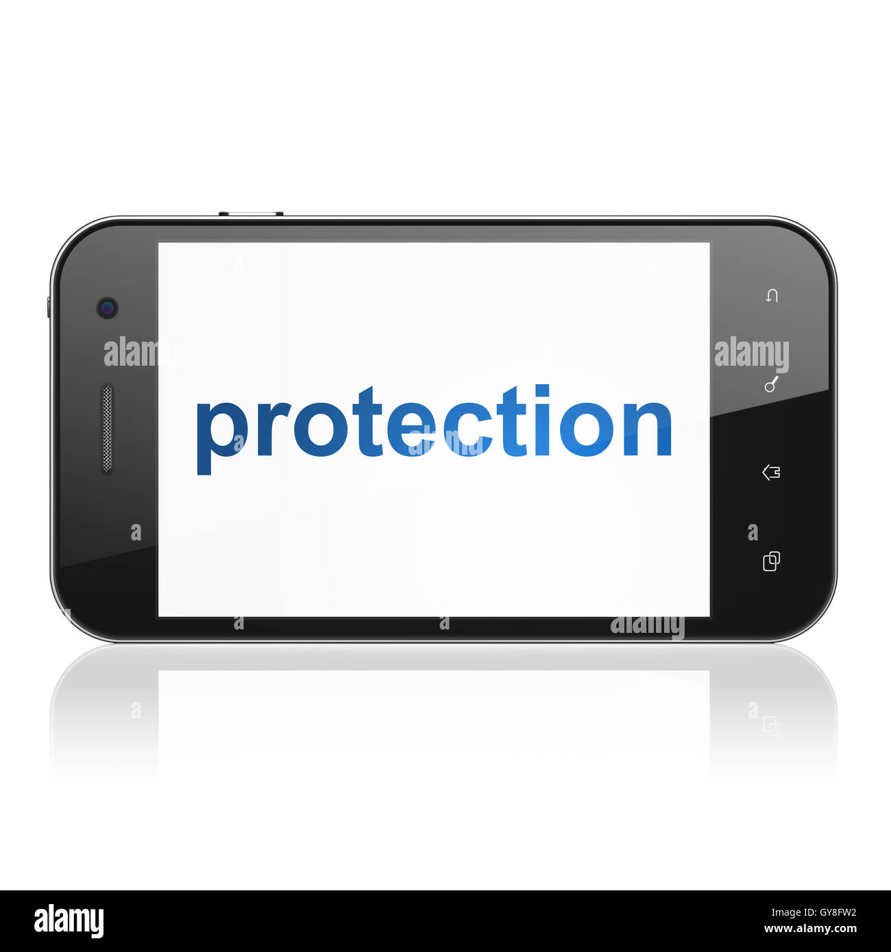 Safety concept: Protection on smartphone Stock Photo - Alamy