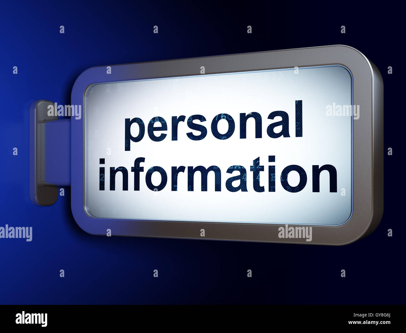 Protection concept: Personal Information on billboard background Stock ...