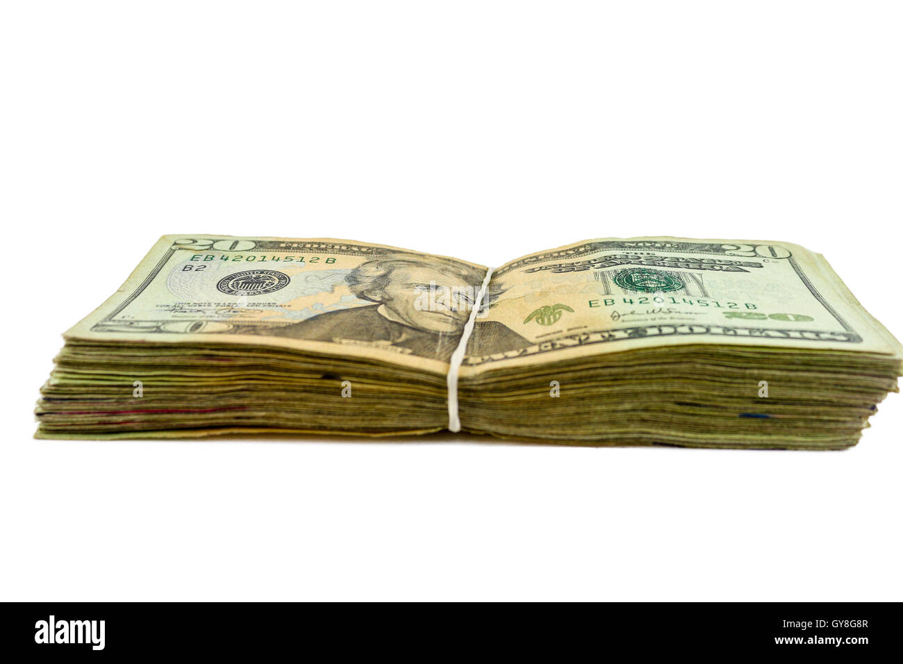 Stack of $20 bills Stock Photo - Alamy