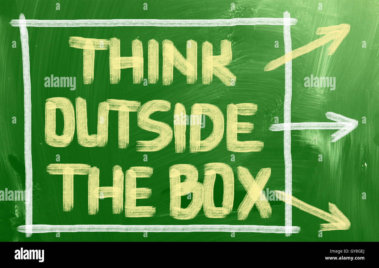 Think Outside The Box Concept Stock Photo - Alamy