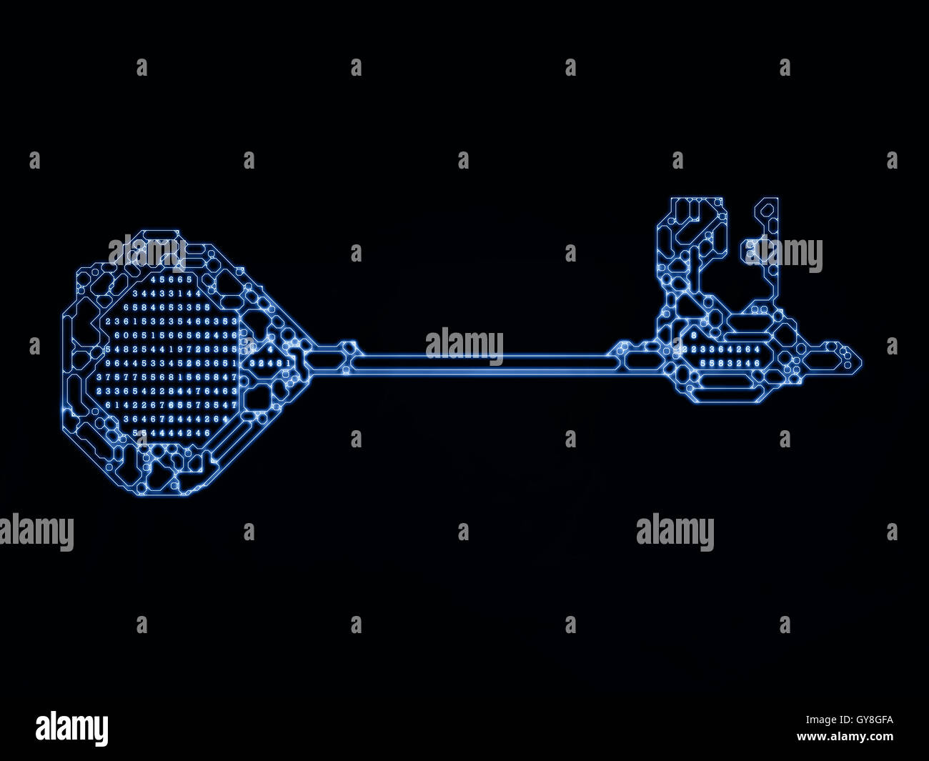 Digital Key Code Stock Photo - Alamy