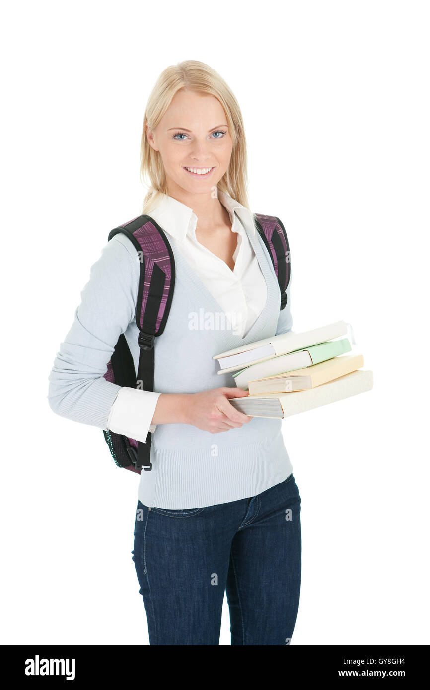 Portrait of beautiful student girl Stock Photo - Alamy