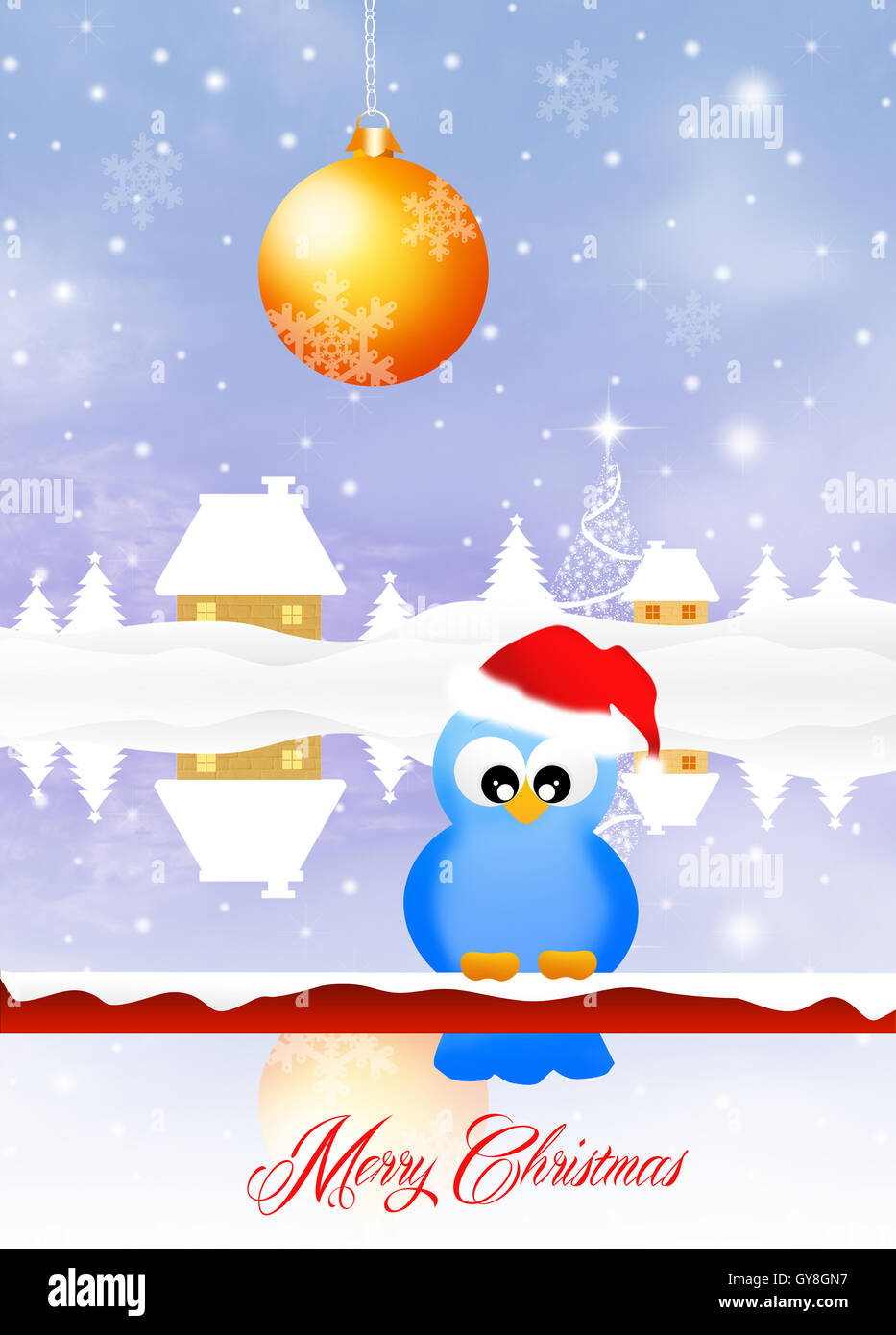 Bird at Christmas Stock Photo - Alamy