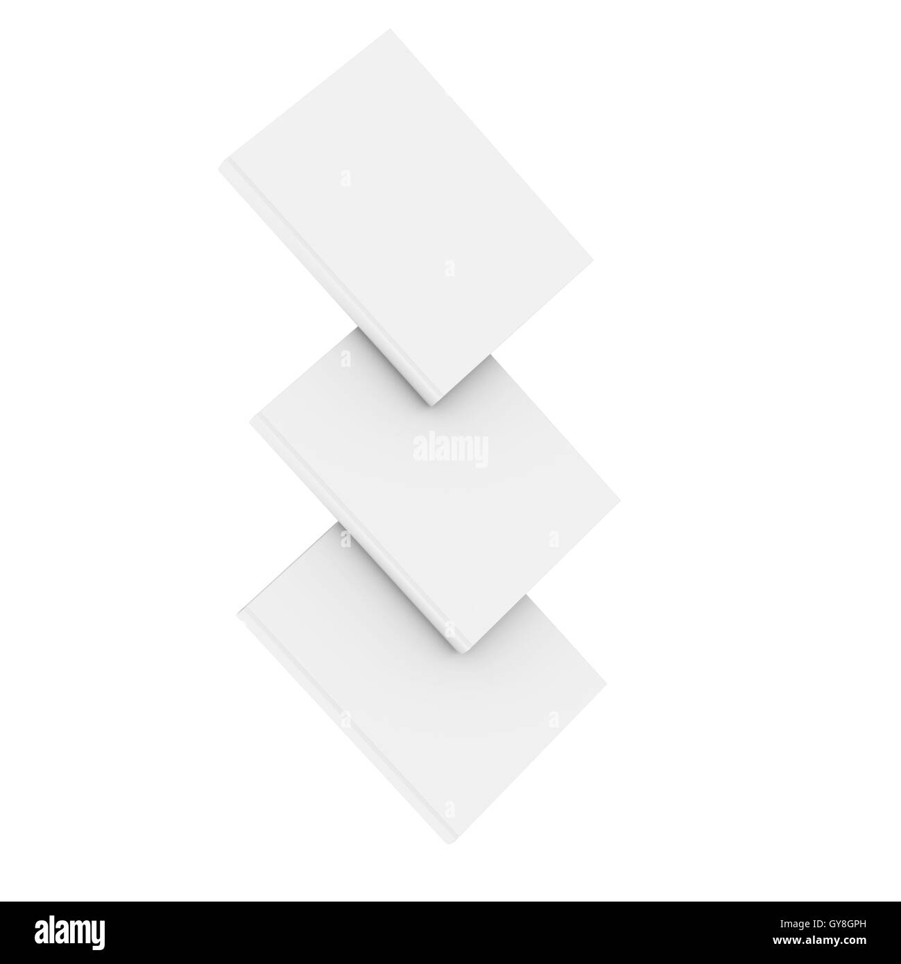 Three white book Stock Photo - Alamy