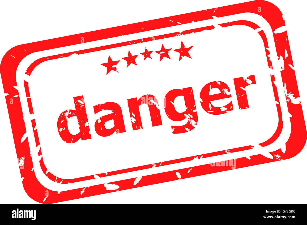 danger word on red rubber old business stamp Stock Photo - Alamy