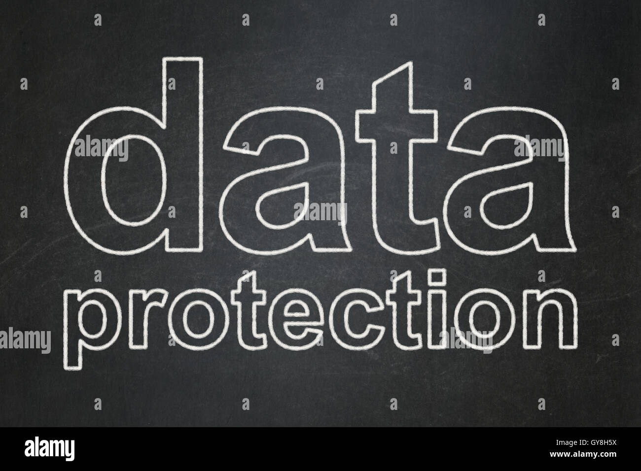 Safety concept: Data Protection on chalkboard background Stock Photo - Alamy
