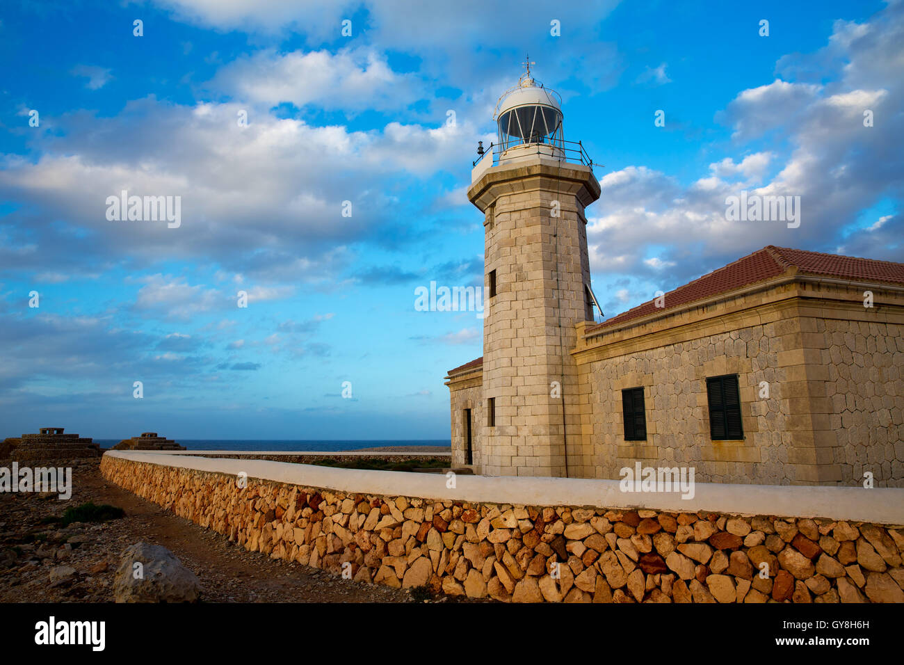 Menorca Punta Nati Faro lighthouse Balearic Islands Stock Photo - Alamy