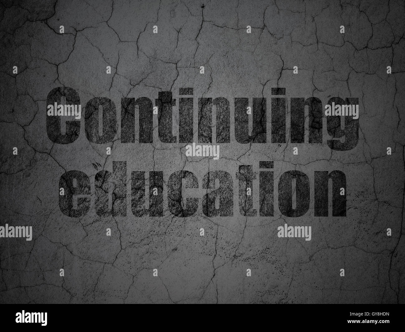 Education concept: Continuing Education on grunge wall background Stock ...