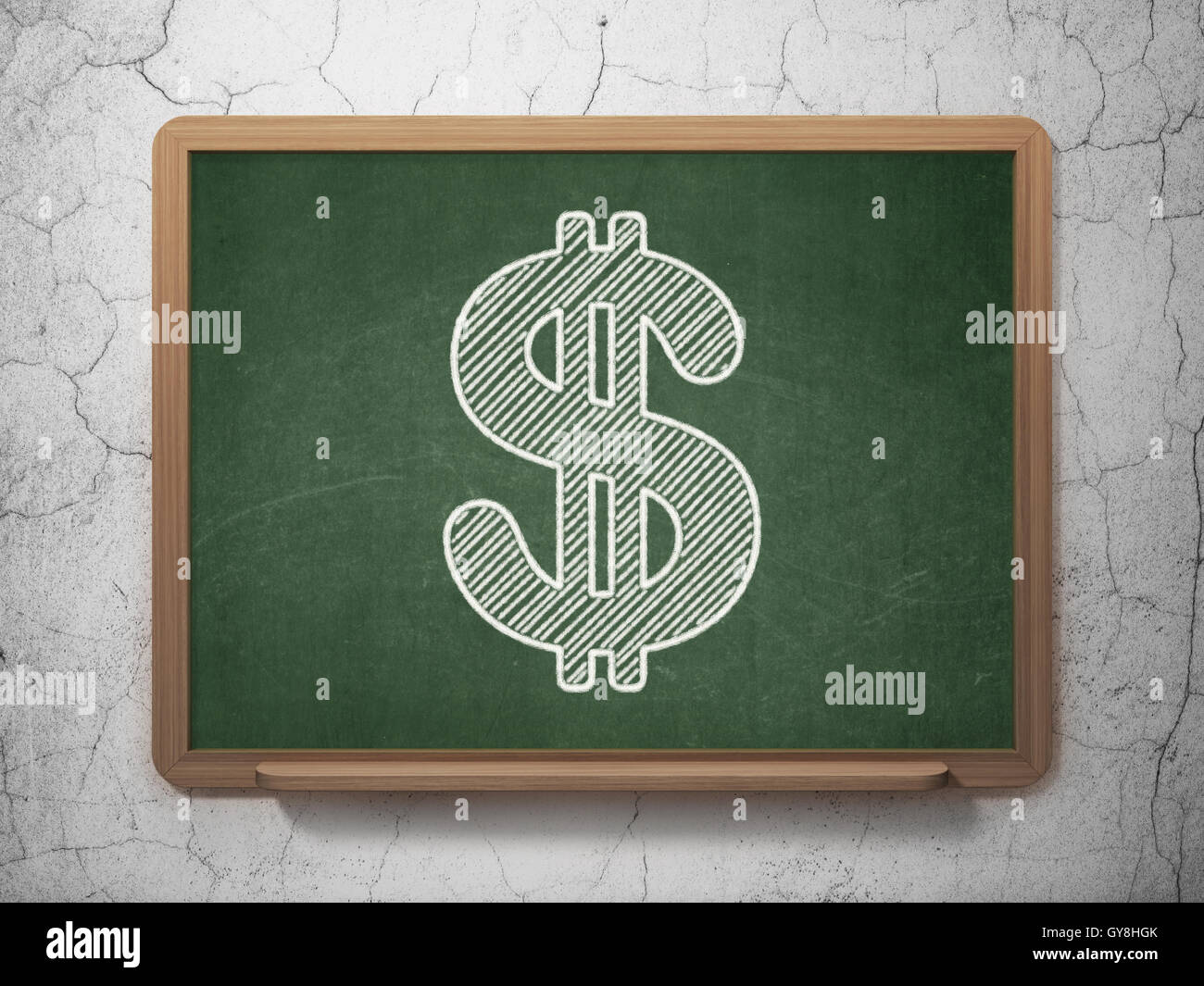 Currency concept: Dollar on chalkboard background Stock Photo - Alamy