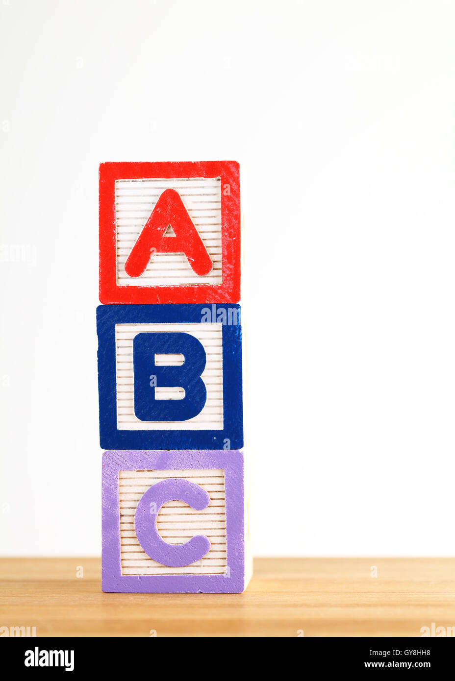ABC wooden toy block Stock Photo - Alamy
