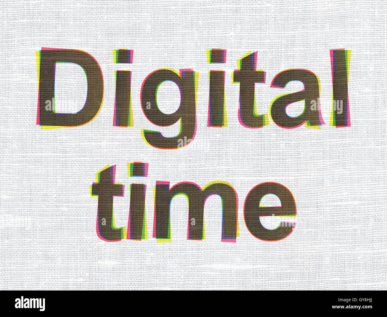 Time concept: Digital Time on fabric texture background Stock Photo - Alamy