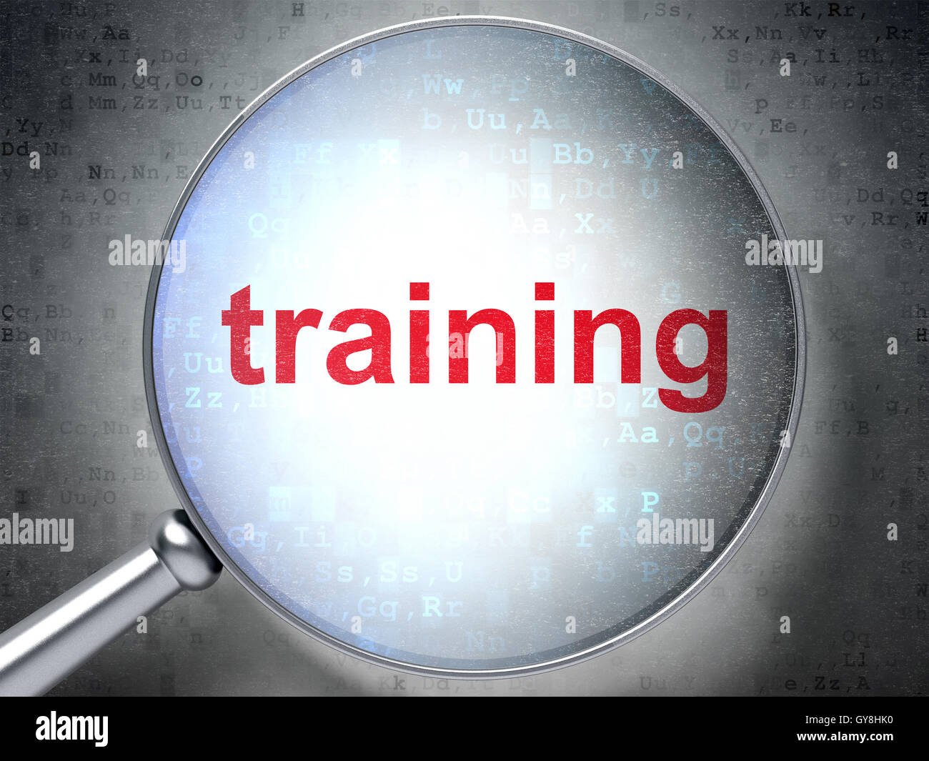 Education concept: Training with optical glass Stock Photo - Alamy