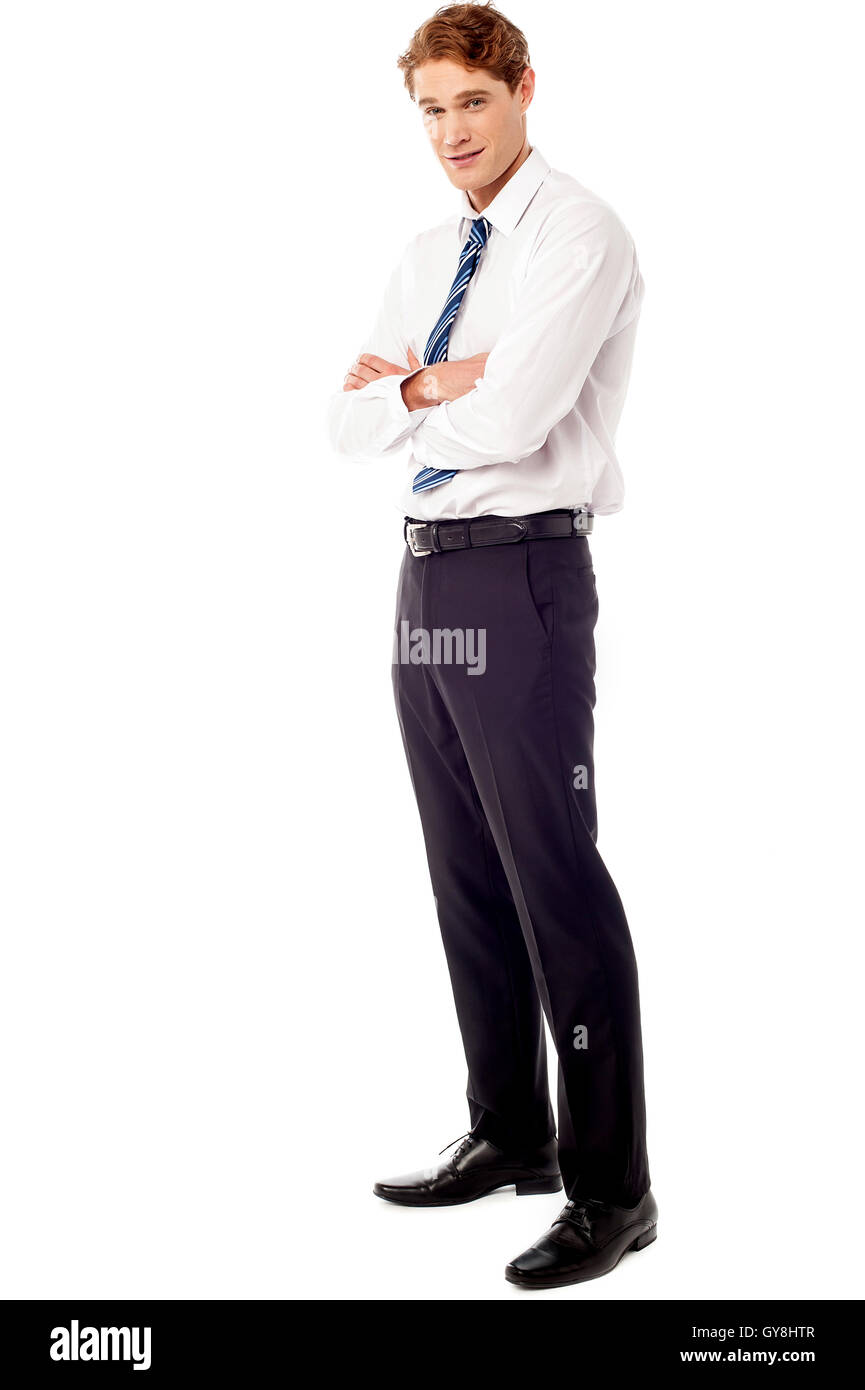Male business executive posing with attitude Stock Photo - Alamy