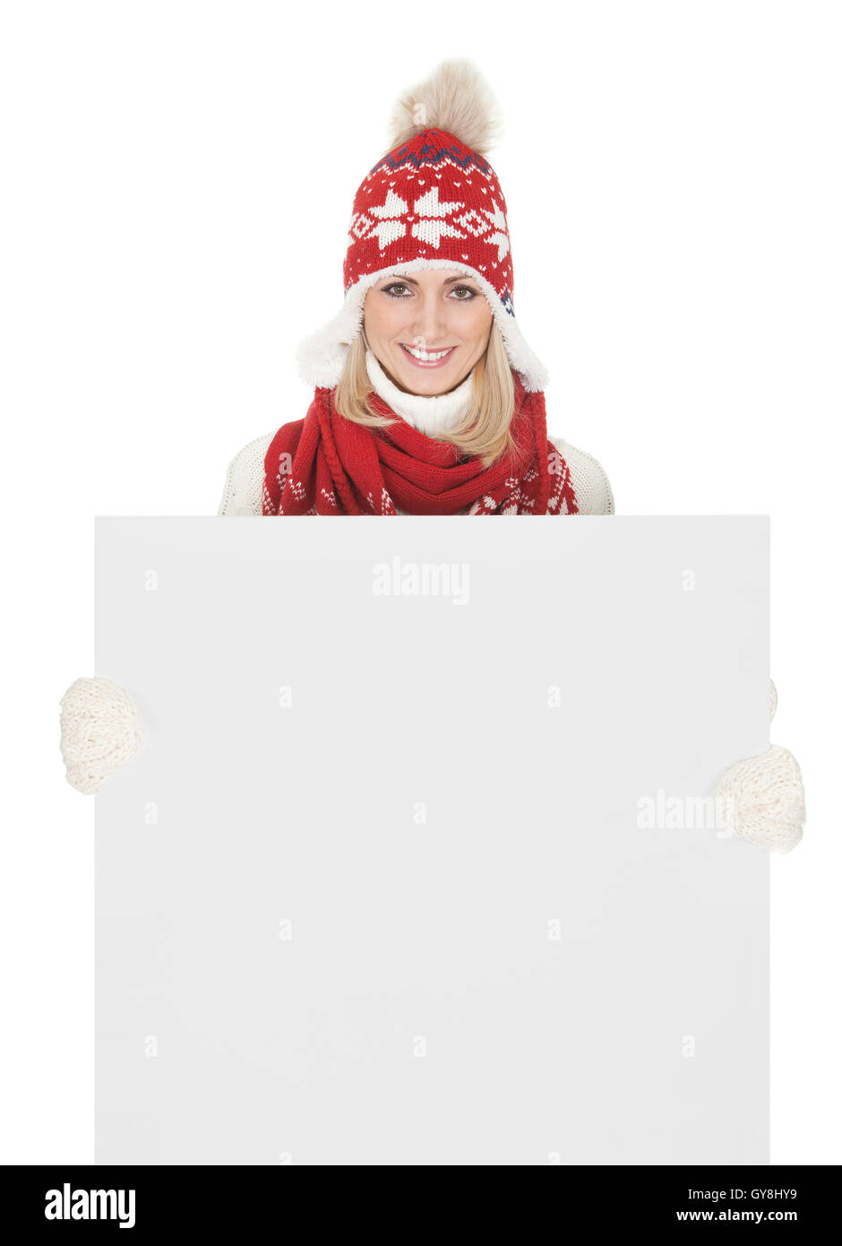 Beautiful woman in warm winter clothing Stock Photo - Alamy