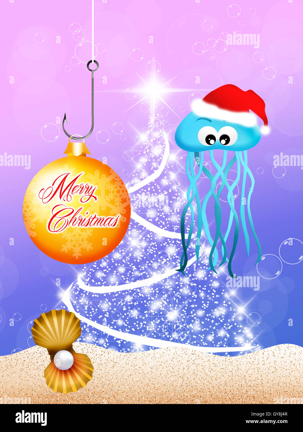 Jellyfish at Christmas Stock Photo - Alamy