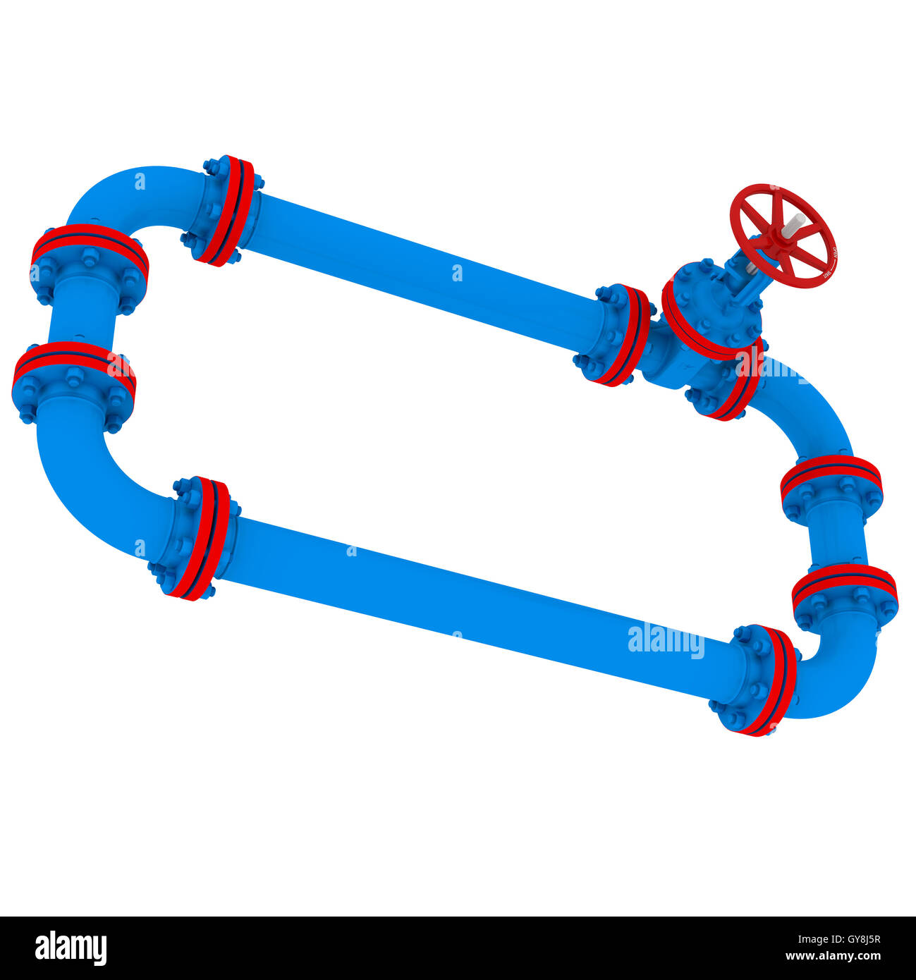 Banner of pipes and valves Stock Photo - Alamy