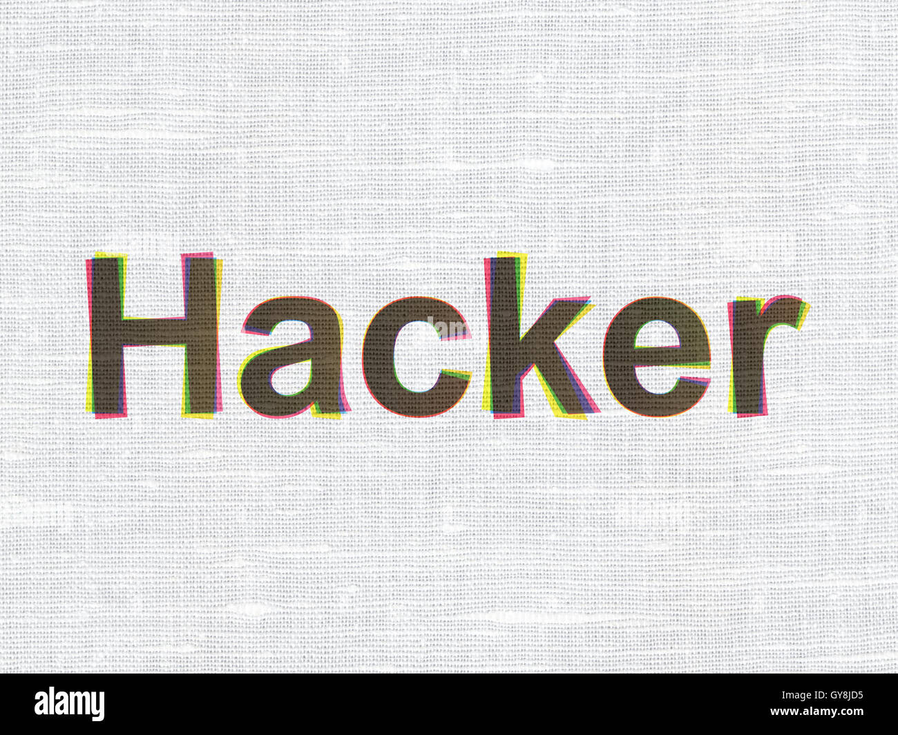 Safety concept: Hacker on fabric texture background Stock Photo - Alamy