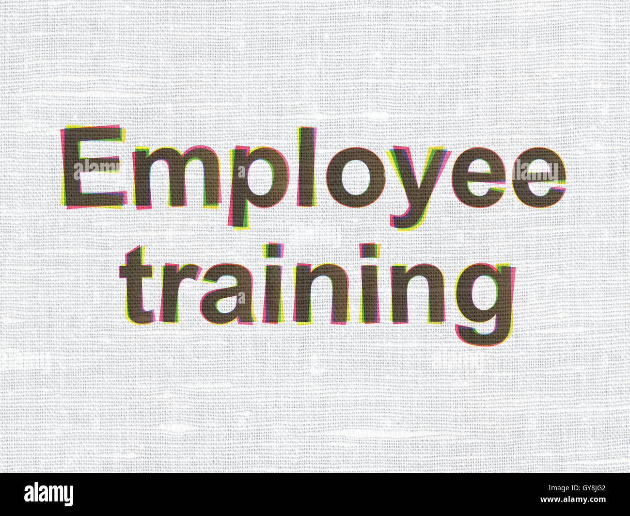 Education concept: Employee Training on fabric texture background Stock ...