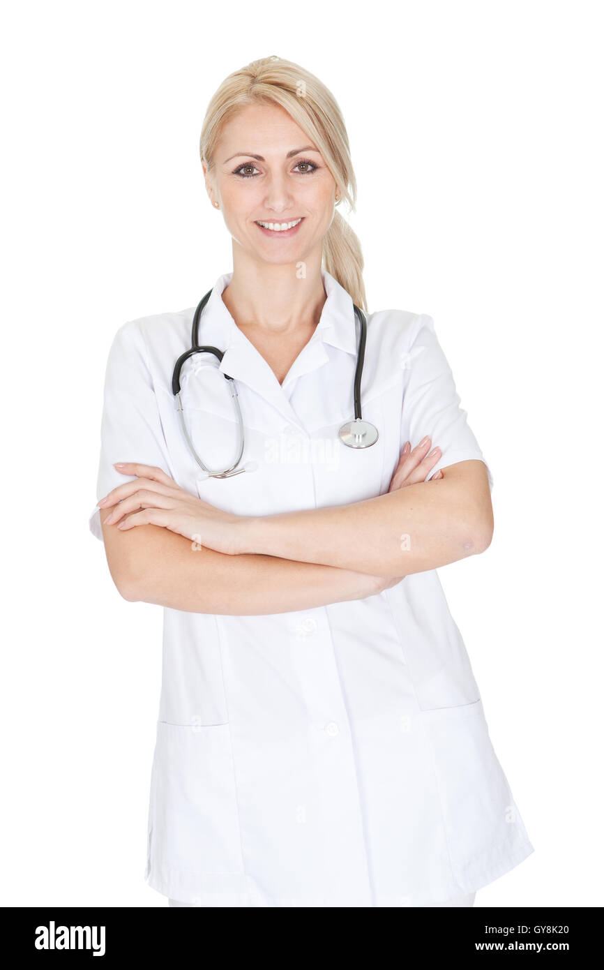 Smiling medical doctor woman with stethoscope Stock Photo - Alamy
