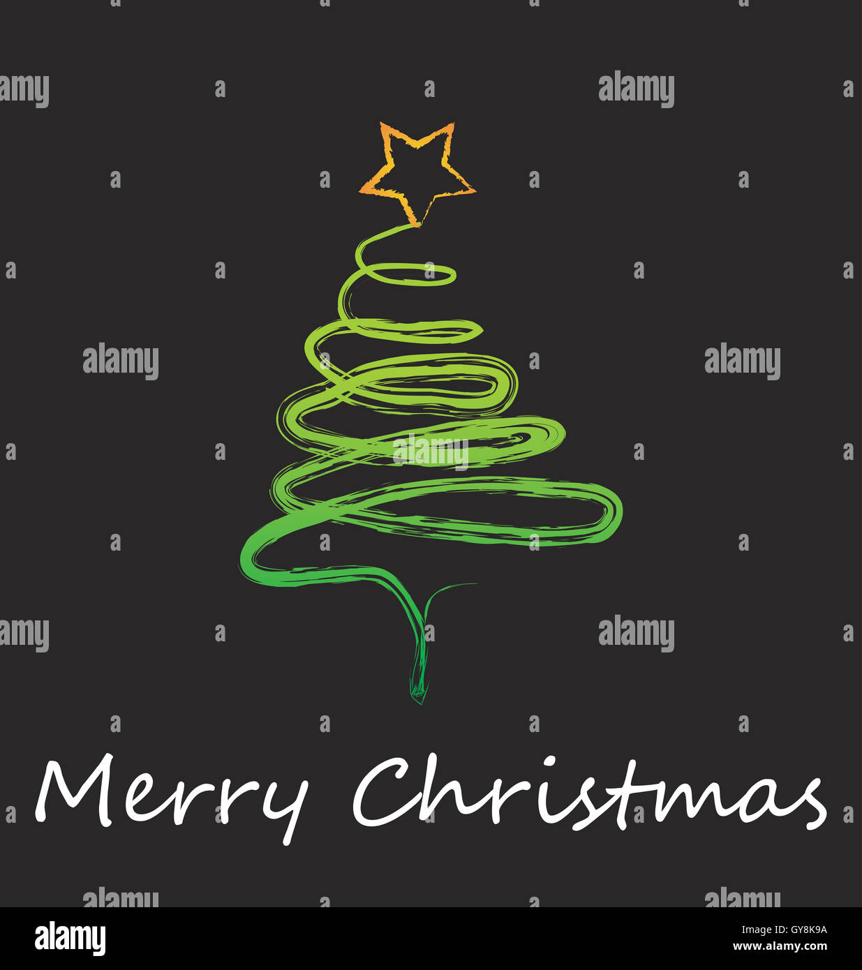 Merry Christmas Tree Stock Photo - Alamy