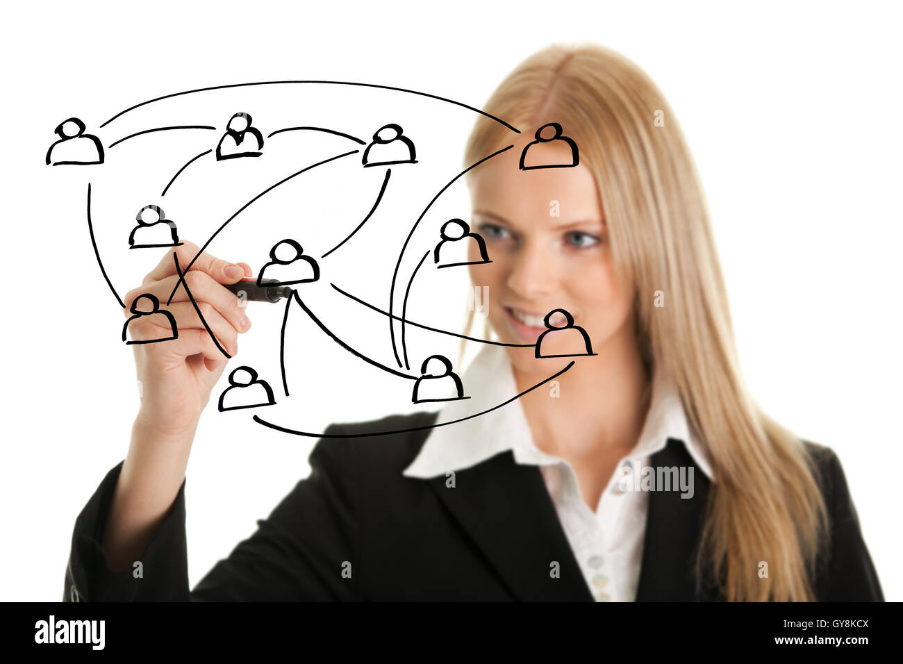Network graph hi-res stock photography and images - Alamy