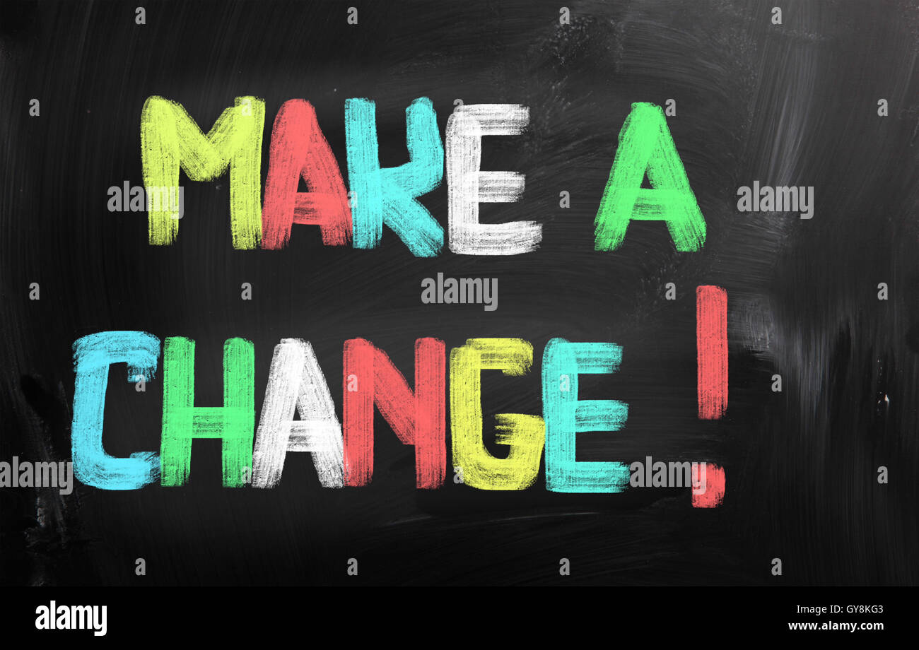 Make A Change Concept Stock Photo - Alamy