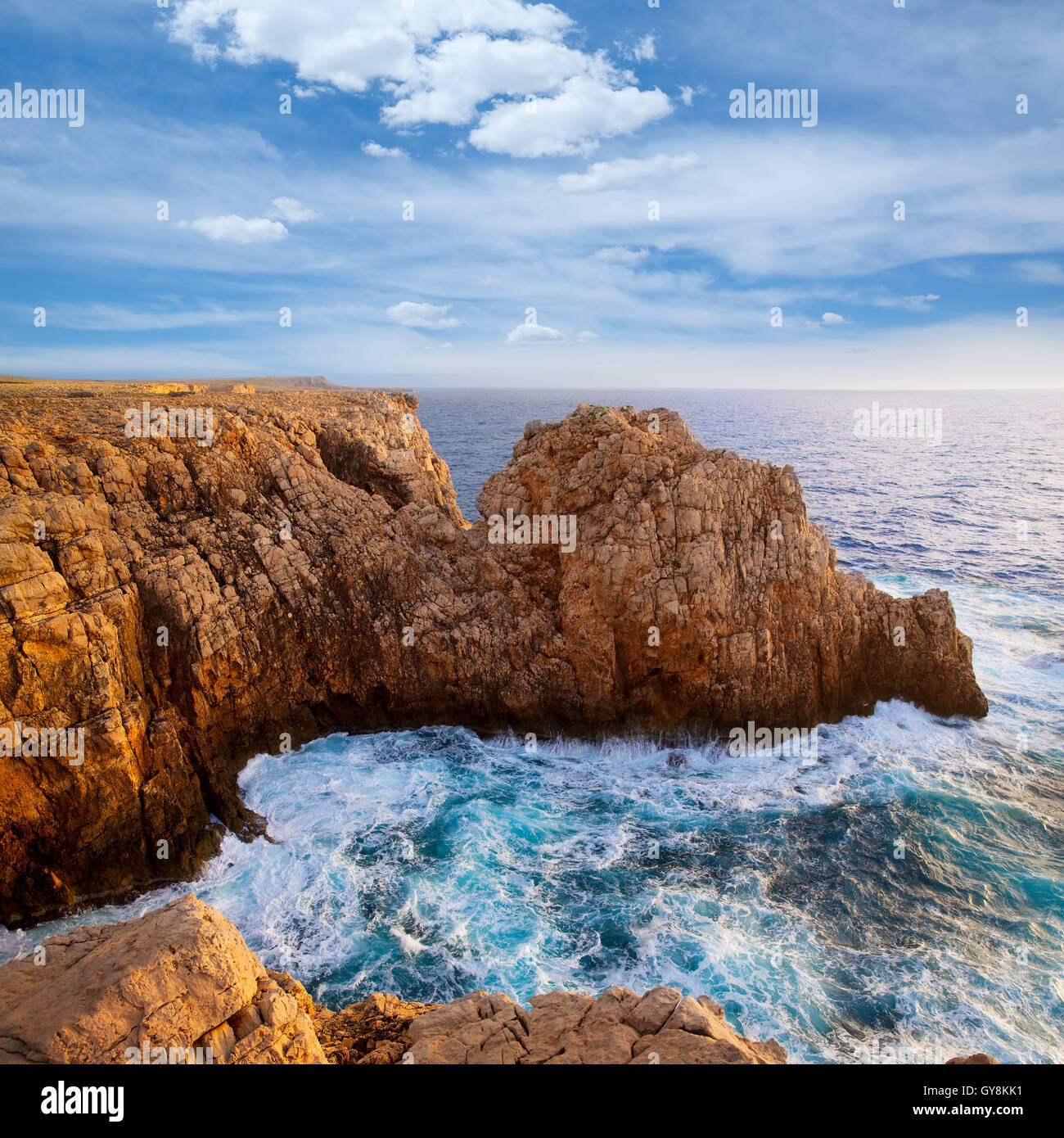 Menorca Punta Nati sunset in Balearic Islands Stock Photo - Alamy