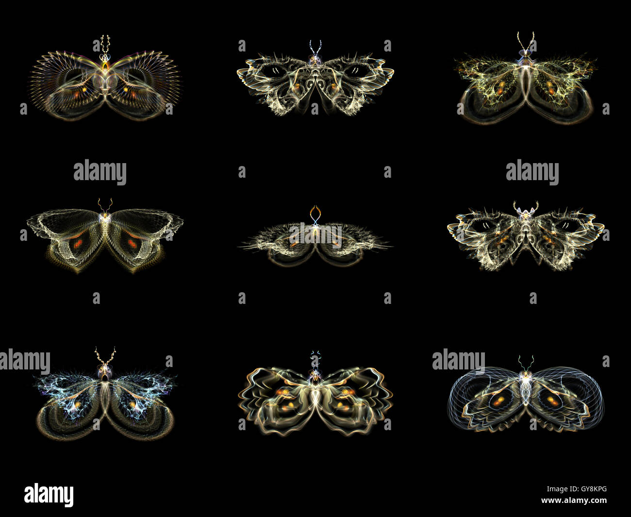 Visualization of Fractal Butterflies Stock Photo - Alamy