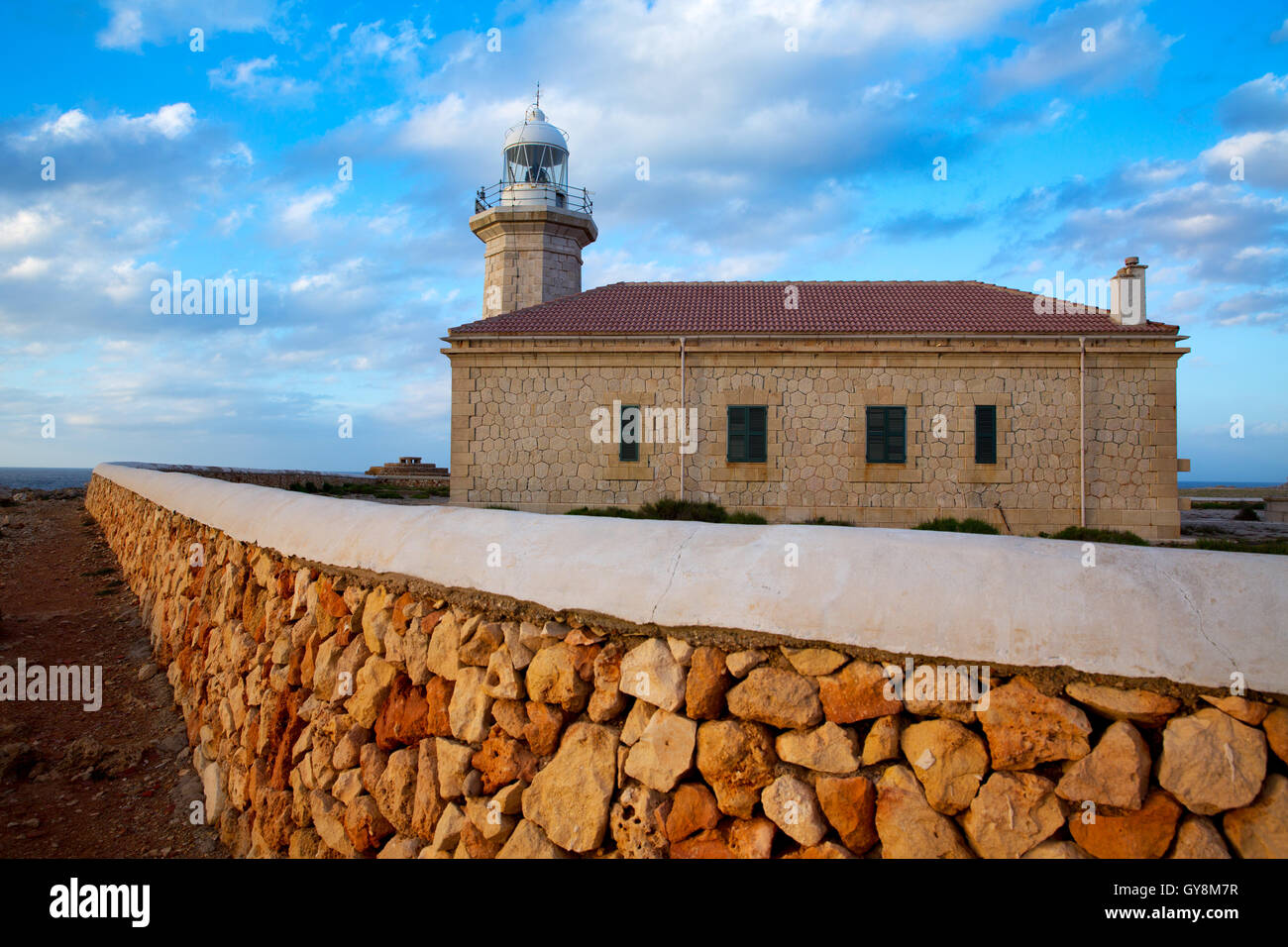 Menorca Punta Nati Faro lighthouse Balearic Islands Stock Photo - Alamy