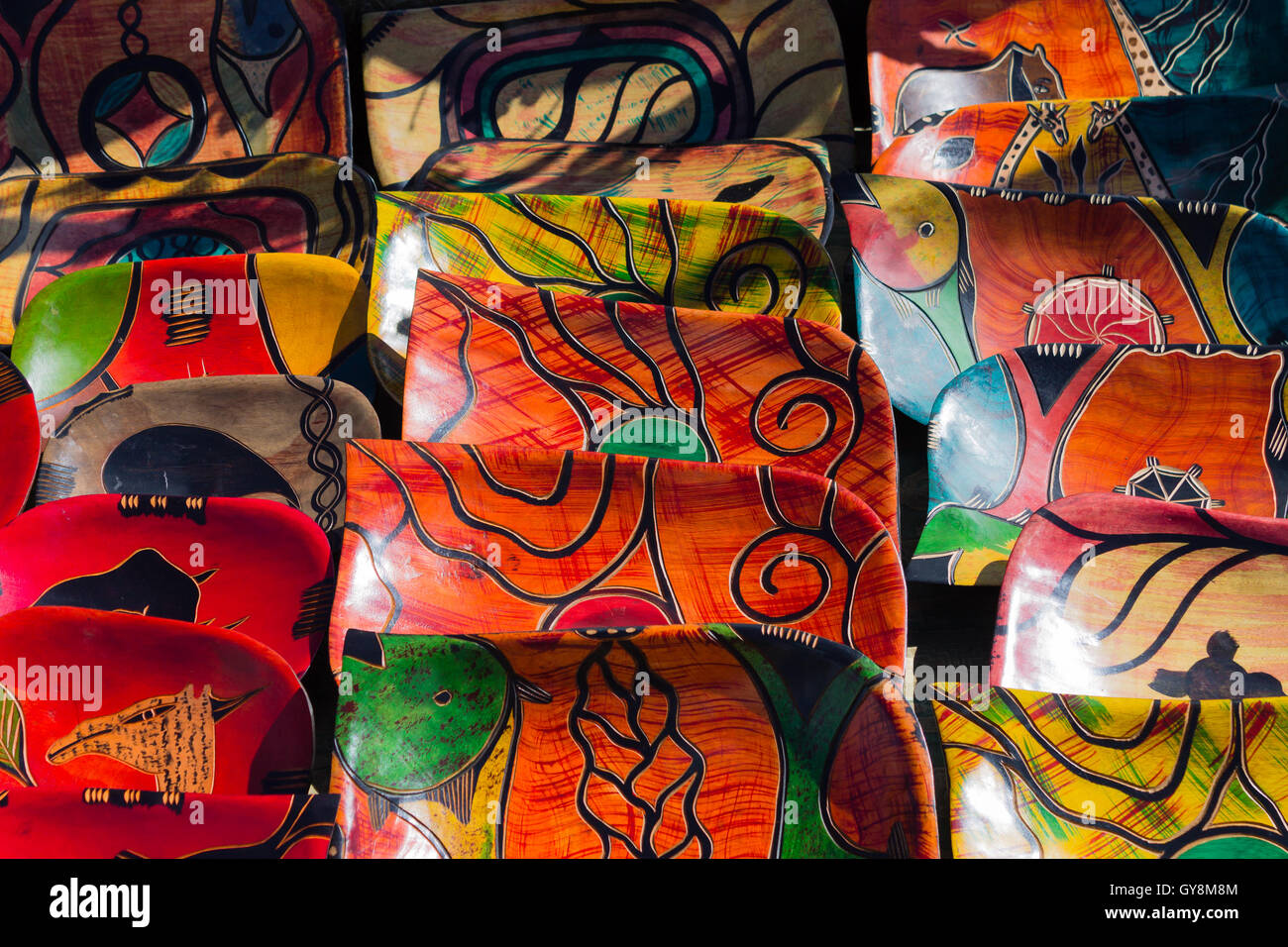 Traditional African market. Handicraft from South Africa. Market from ...