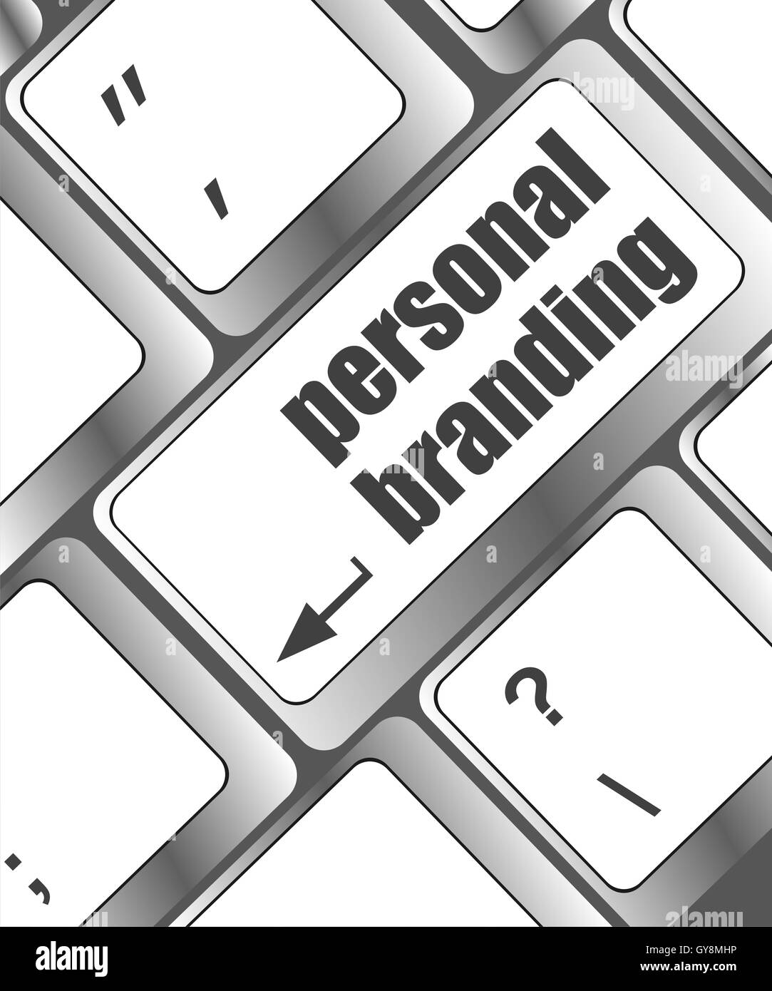 personal branding on computer keyboard key button Stock Photo - Alamy