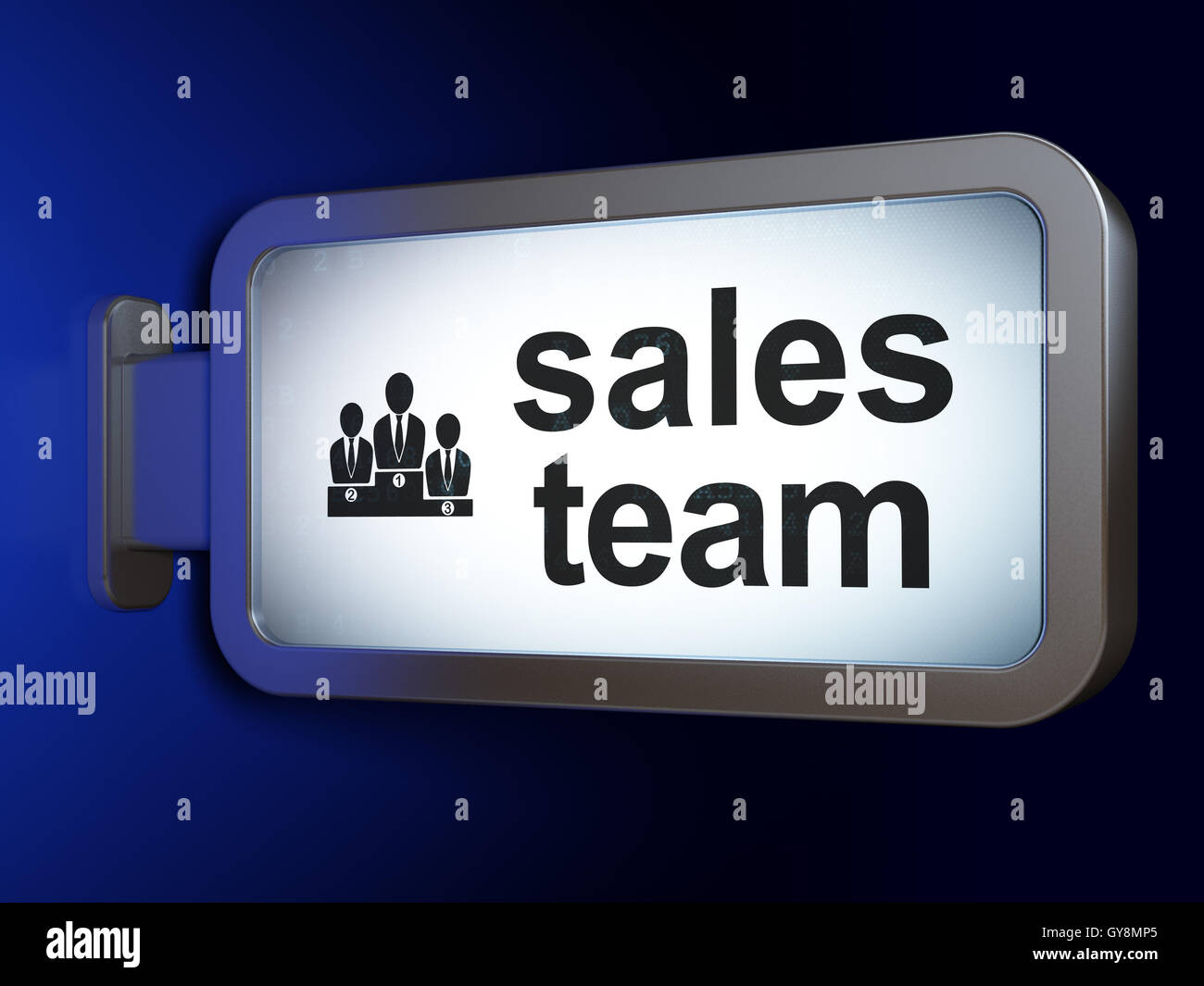 Advertising concept: Sales Team and Business Team on billboard ...