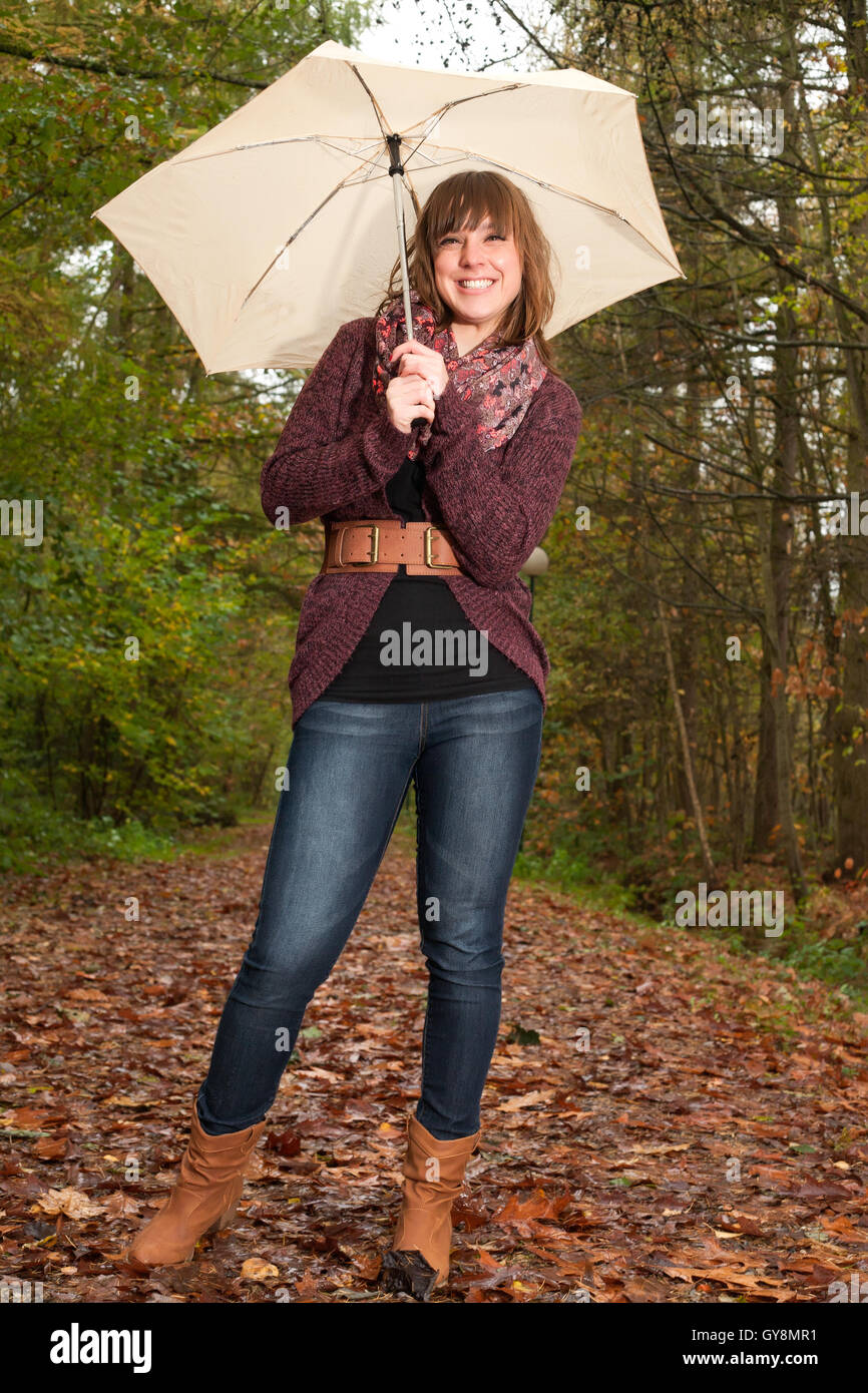 Girl and her umbrella Stock Photo - Alamy