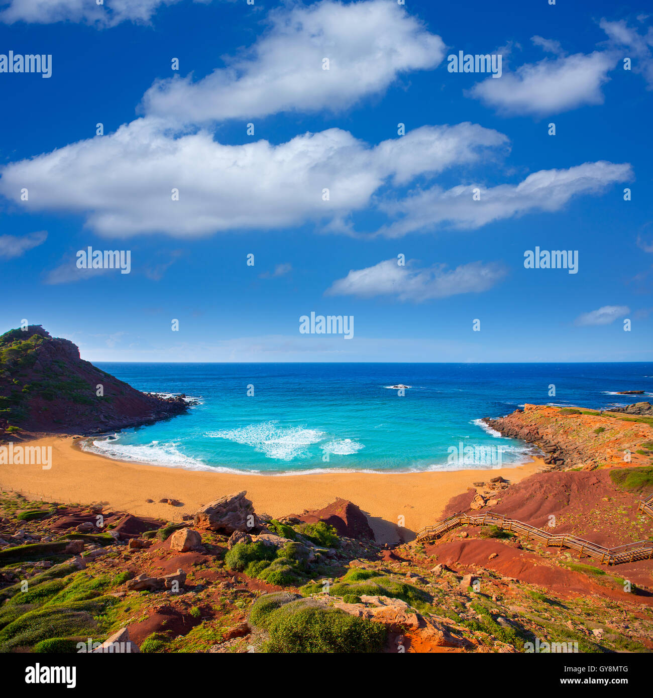 Cala Pilar beach in Menorca at Balearic Islands Stock Photo - Alamy