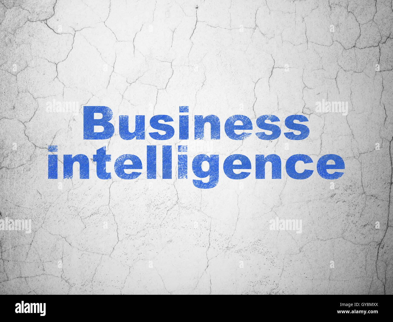 Business concept: Business Intelligence on wall background Stock Photo ...