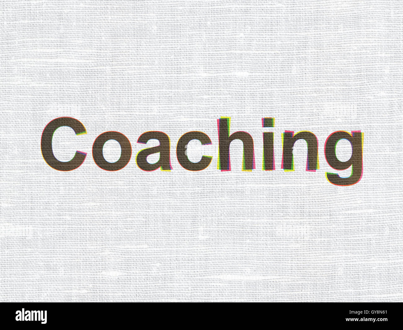 Education concept: Coaching on fabric texture background Stock Photo ...