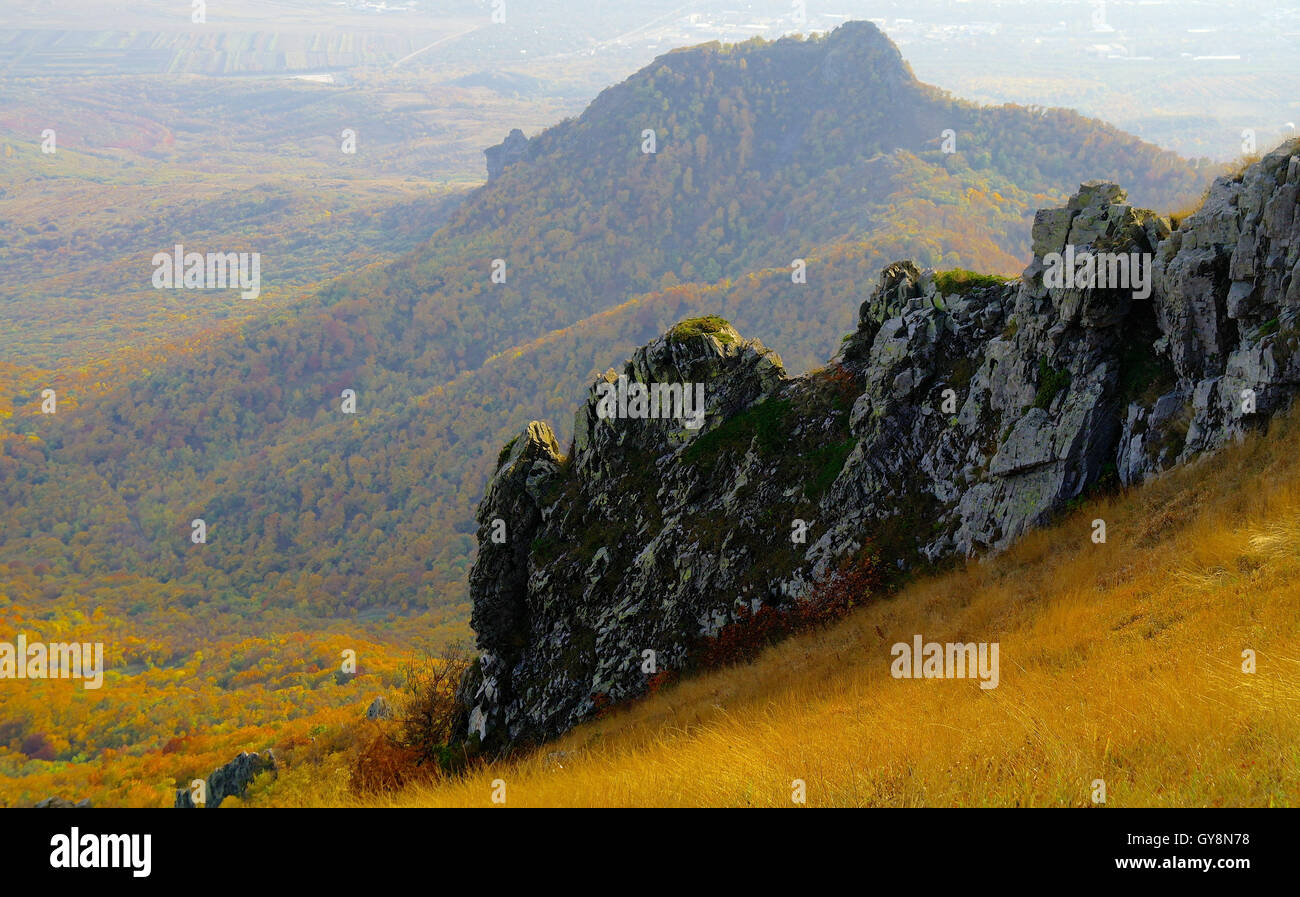 Red autumn mountain ridges hi-res stock photography and images - Alamy